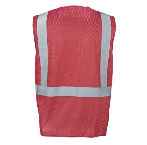 Ironwear® Zipper Mesh Reflective Safety Vest w/ 5 Pockets & Mic Tabs