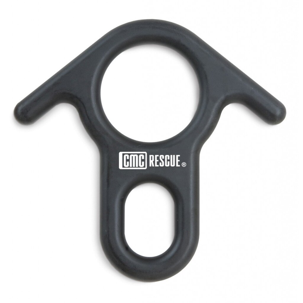 CMC Rescue Rappel 8, NFPA with ears, Aluminum, Black