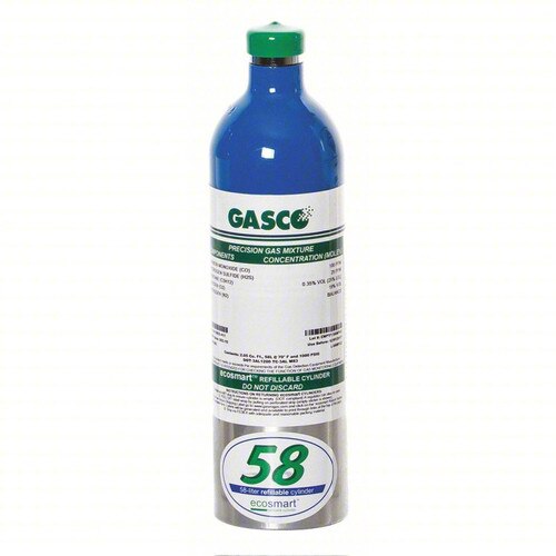 GASCO Calibration Gas: Air, Refillable, +/-5% Accuracy, NO2 ...