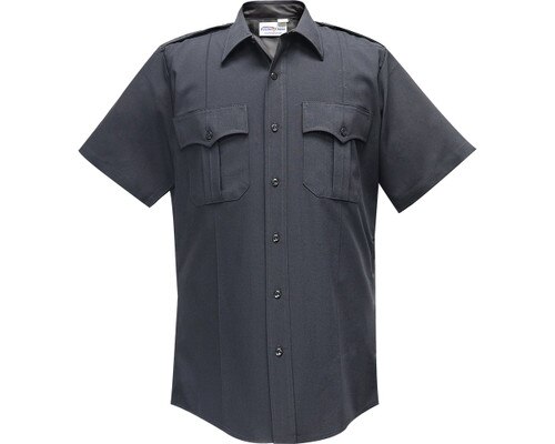 COMMAND POLYESTER MEN'S SHORT SLEEVE SHIRT W/ZIPPER