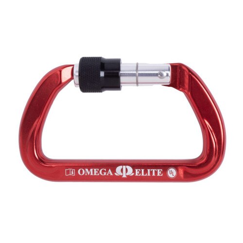 Rock-N-Rescue Omega Pacific Elite D Keylock Screw-Lok NFPA, Red