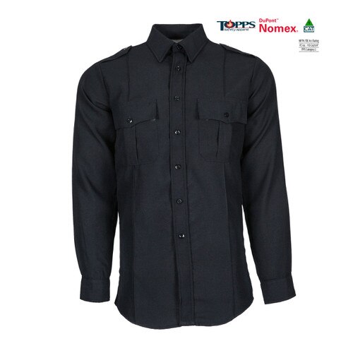 4.5 OZ NOMEX® LONG SLEEVE FLAME RESISTANT SAFETY SHIRT WITH EPAULETS
